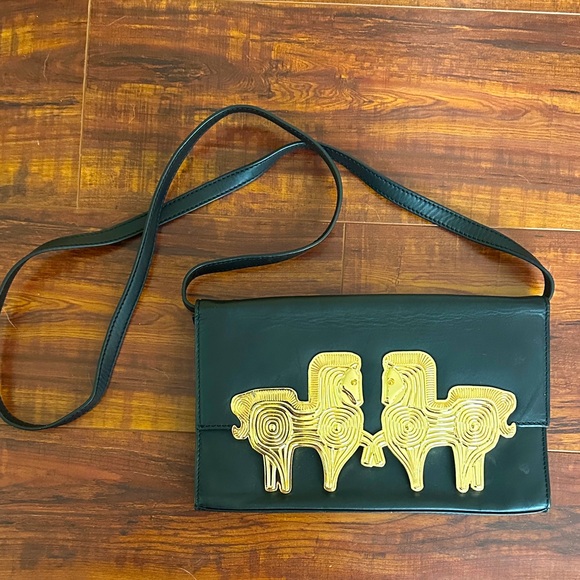 Jonathan Adler | Bags | Jonathan Adler Black Leather Vera Horse ...